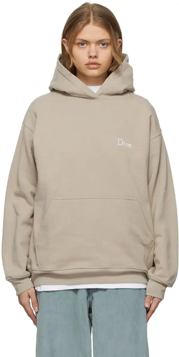 Dime Classic Small Logo Hoodie In Taupe - 22% Off | Editorialist