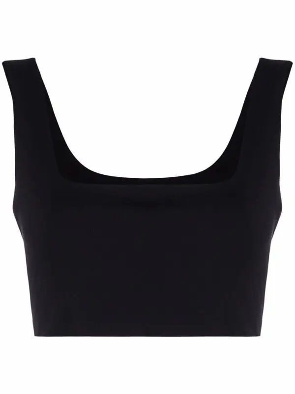 MANURI Miss Jane Sleeveless Cropped Top - Black