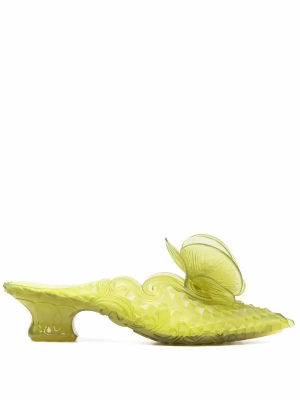 Y/project X Melissa Floral Mules - Green