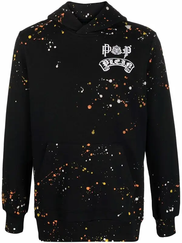 Philipp Plein Paint Splatter-print Pullover Hoodie
