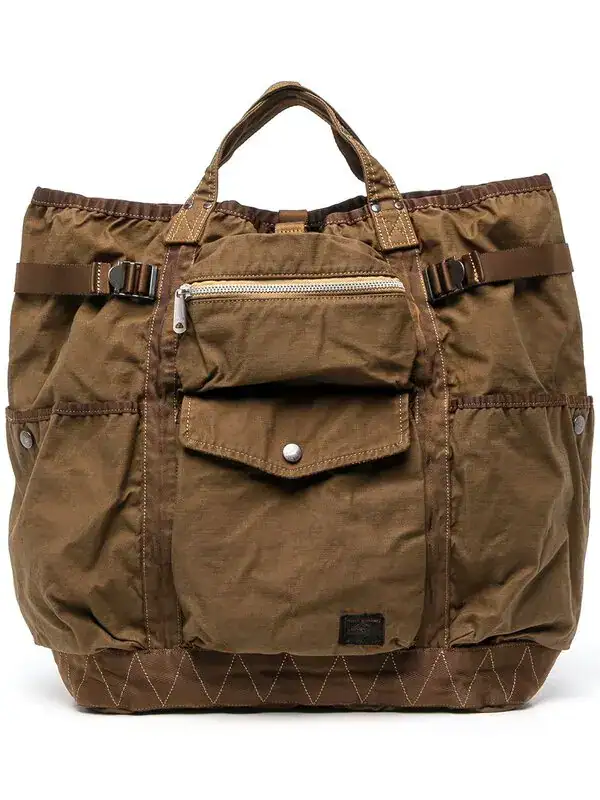 Porter-Yoshida & Co Tanker Backpack Tote Bag - Brown | Editorialist
