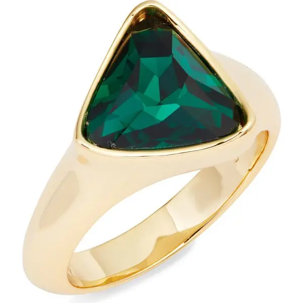 SHORT & SUITE Triangle Crystal Fashion Ring