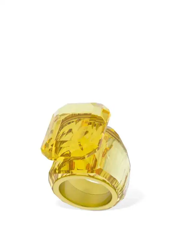 Swarovski Lucent Ring In Yellow - 55% Off | Editorialist