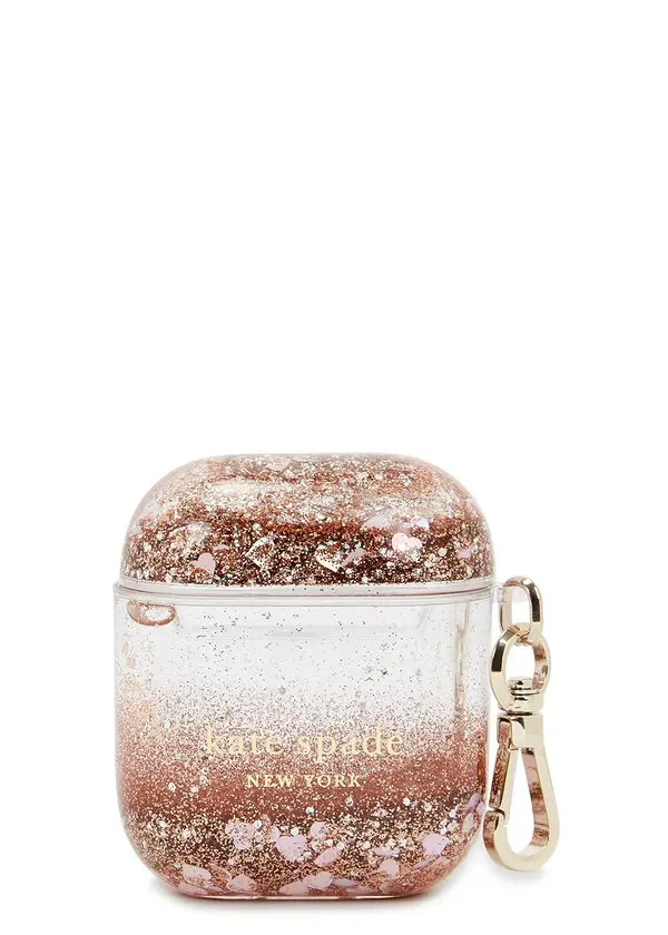 Kate Spade New York Glittered Acetate Airpods Case Rose
