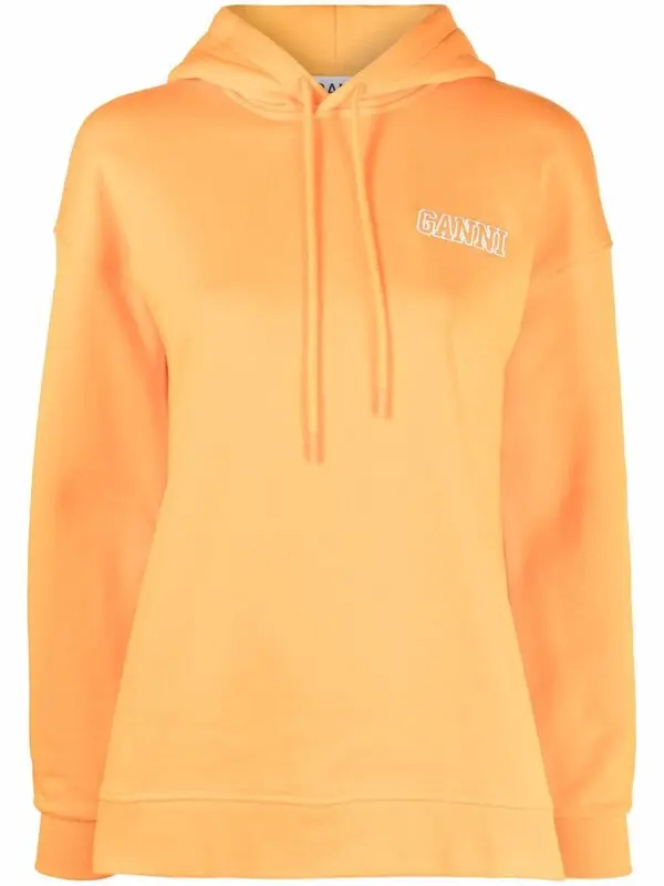 Ganni Software Isoli Hoodie Orange Editorialist