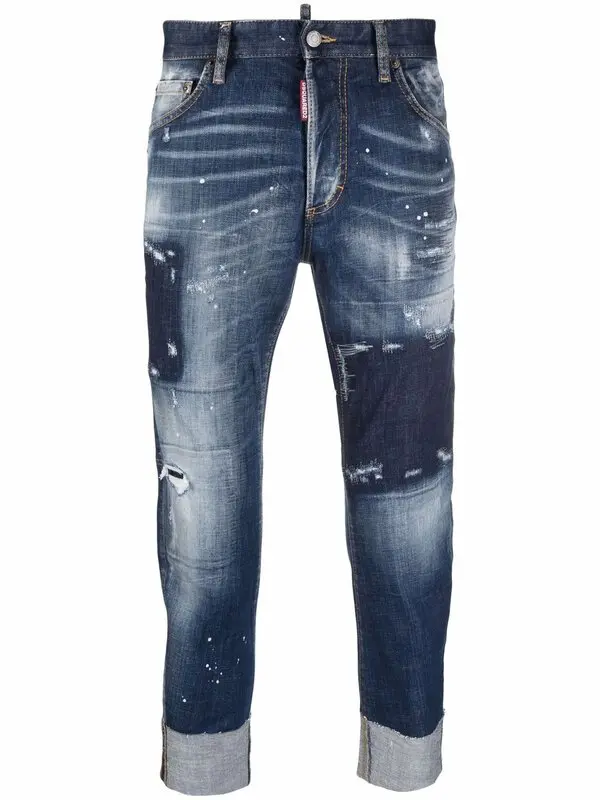 Dsquared2 Patchwork Straight-leg Jeans