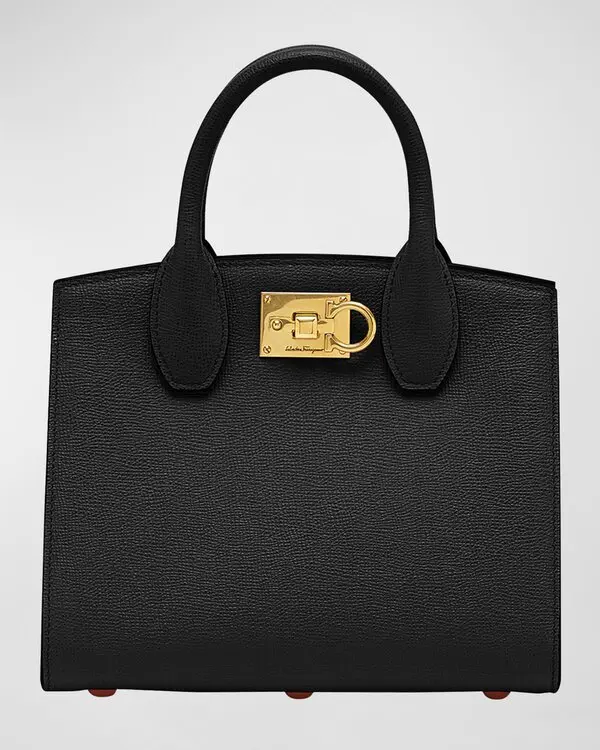FERRAGAMO Studio Box Mini Top-handle Bag - Nero
