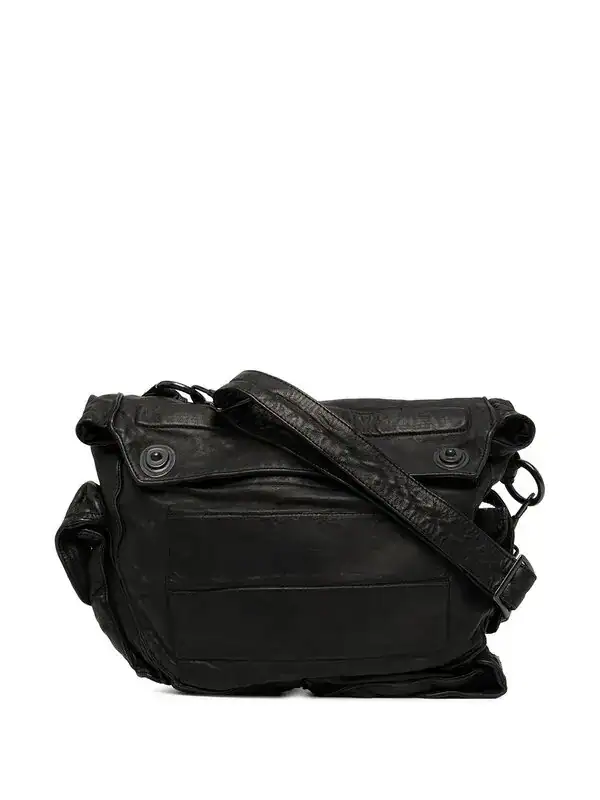 Julius Multi-Pocket Leather Crossbody Bag - Black | Editorialist