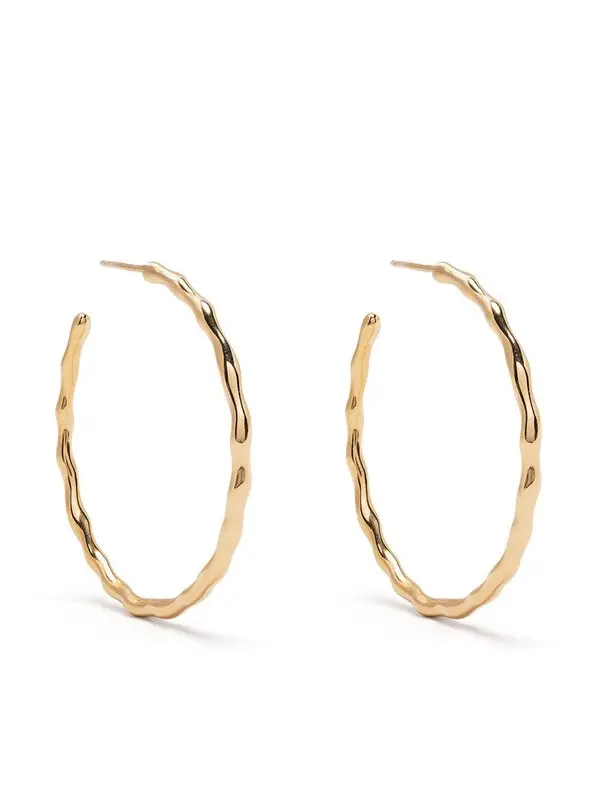 DOWER AND HALL Waterfall Vermeil Hoop Earrings