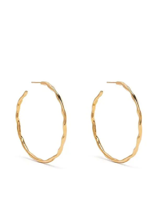 DOWER AND HALL Waterfall Vermeil Hoop Earrings