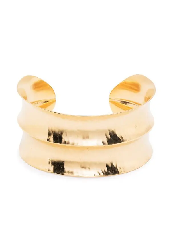 DOWER AND HALL Double Concave Nomad Cuff - Gold