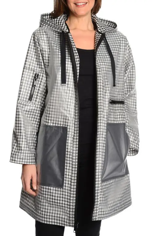 Rachel Rachel Roy Rubberized Raincoat Gingham Editorialist