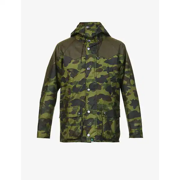 Barbour Bape Camo X A Bathing Ape Camo-Print Wax-Cotton Jacket