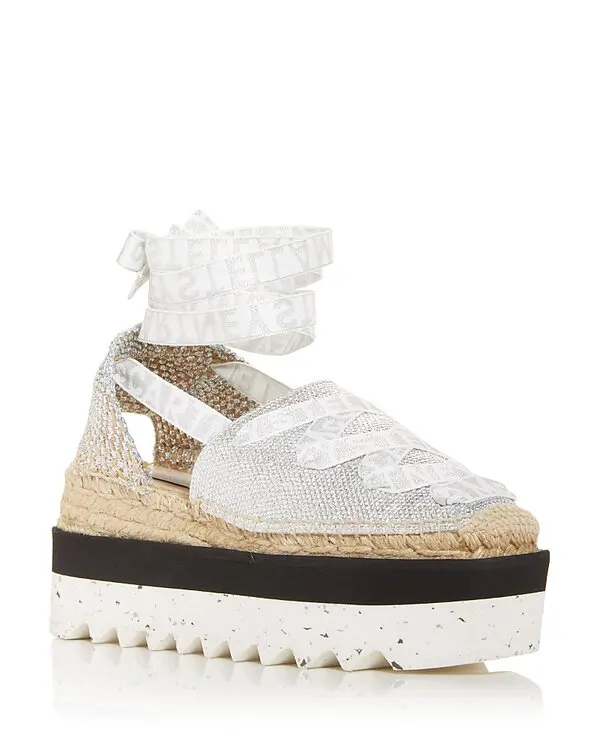 Stella McCartney Gaia Platform Espadrilles - Silver