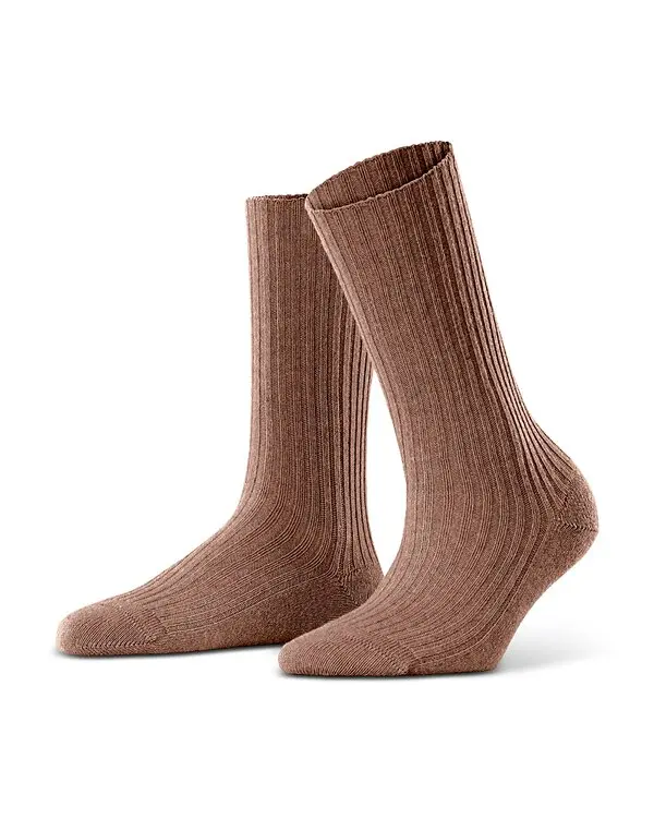 Falke Cosy Wool Ribbed Boot Socks - Jasper