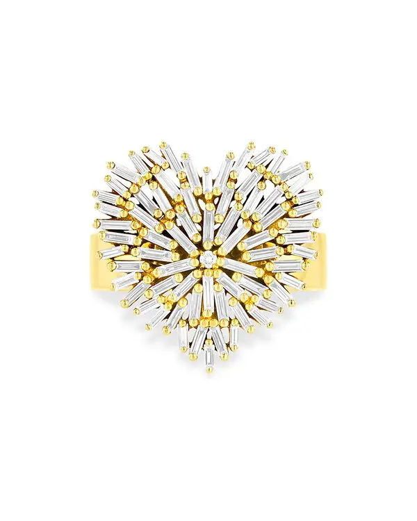 SUZANNE KALAN 18k Yellow Diamond Heart Ring
