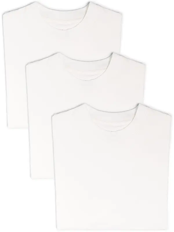 JIL SANDER Pack Of 3 Logo Patch T-shirts - White