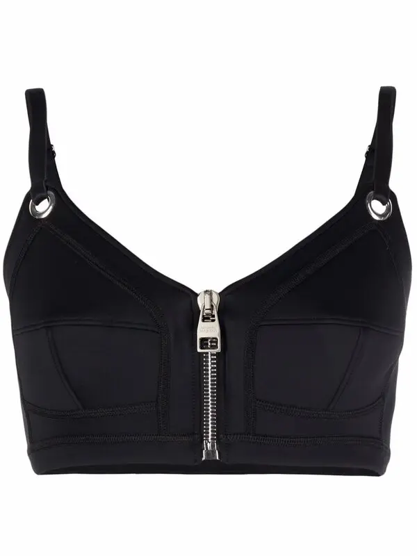 Alexander McQueen Zipped Crop Top