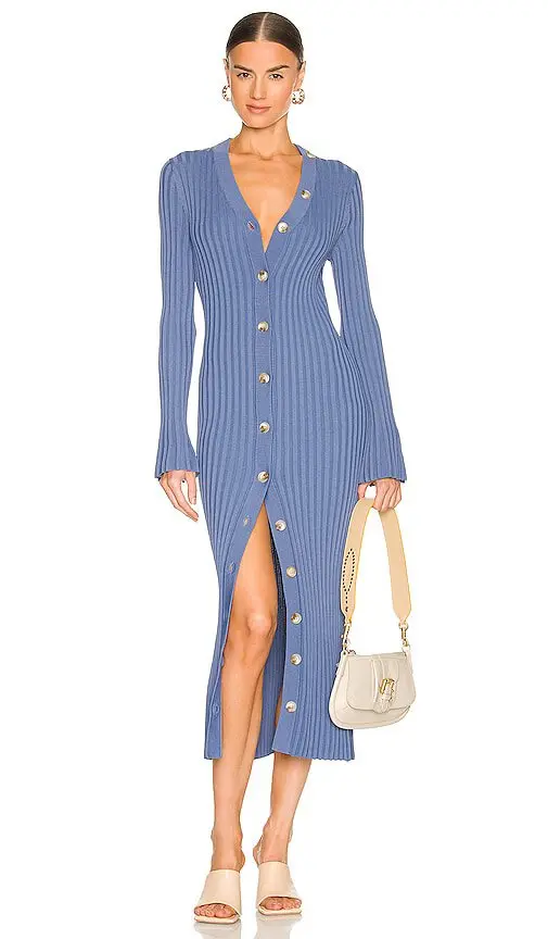 macy's ribbed knit midi dress Yumi Women's Belted Rib Knit Midi Dress With Pockets
