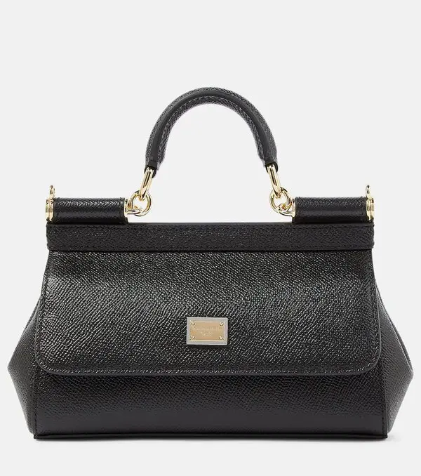 Dolce & Gabbana Sicily Mini Leather Crossbody Bag - Black