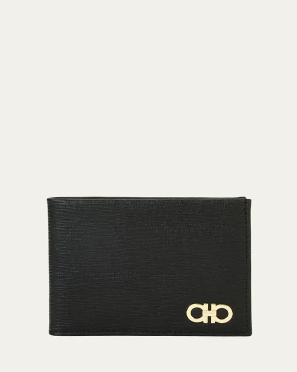 FERRAGAMO Revival Gancini Bi-fold Leather Wallet With Window