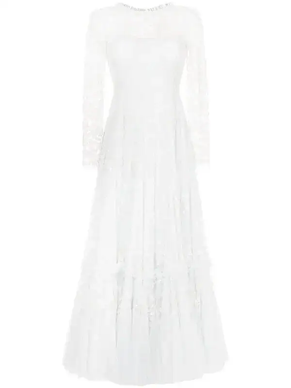 navy blue dress for baby girl Diana Ankle Length Lace Wedding Dress
