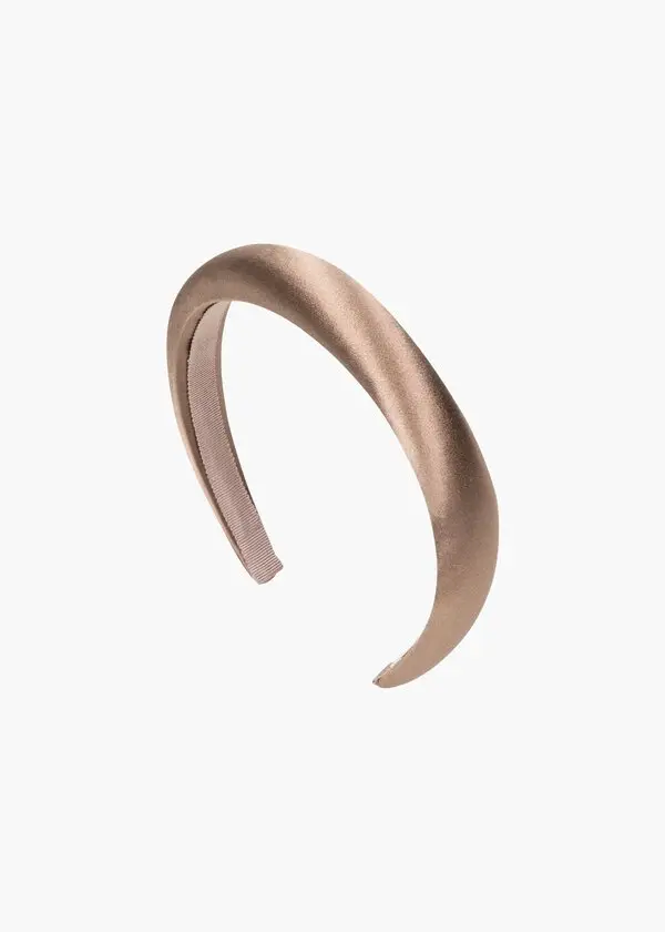 JENNIFER BEHR Tori Satin Headband - Cappuccino