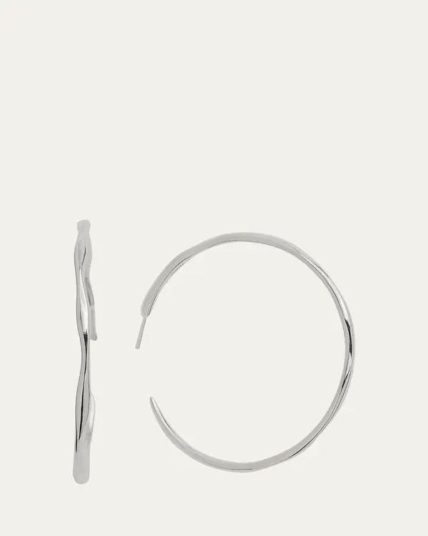 Ippolita Sterling Large Squiggle Hoop Earrings