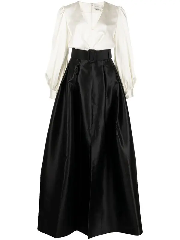 Sachin & Babi Zoe Color-block Gown - Black