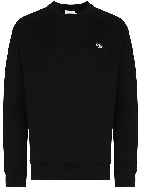 Maison Kitsuné Flag Fox Cotton Sweatshirt - Black