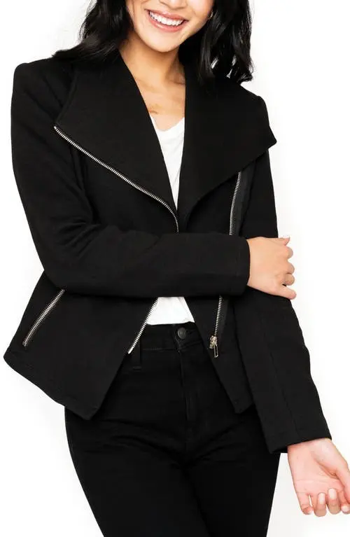 GIBSONLOOK Knit Moto Jacket - Black