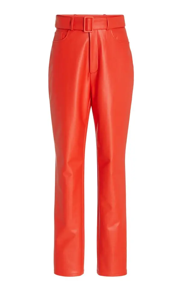 Lapointe High-waisted Faux Leather Slim Jeans