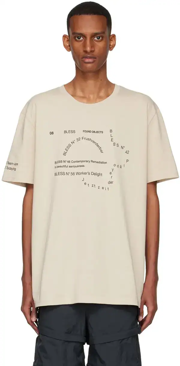Bless Yellow Multicollection Iii T-Shirt In Beige - 56% Off 