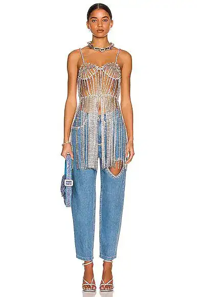 area metallic fringe dress Astra Mirror Sequin Fringe Dress, S