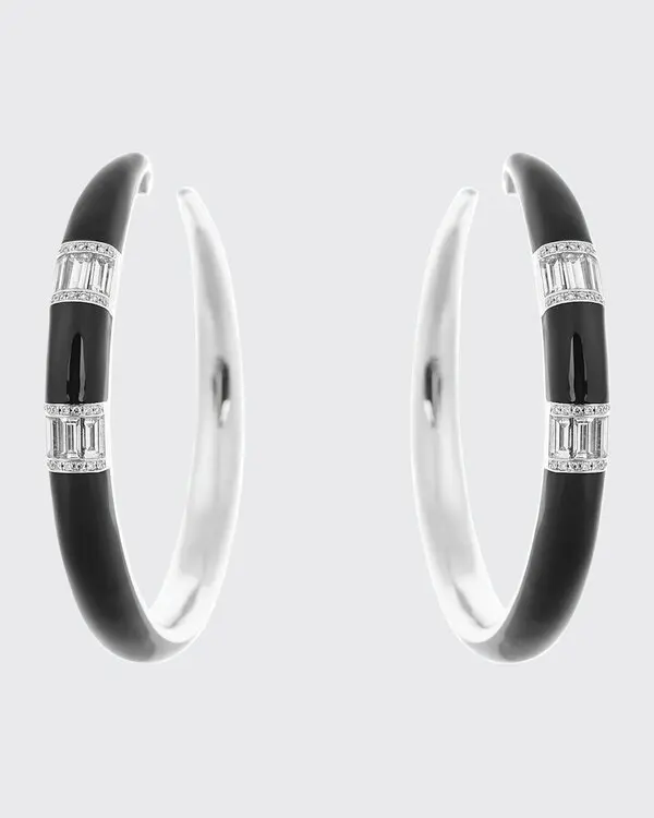 Nikos Koulis Oui Diamond Hoop Earrings