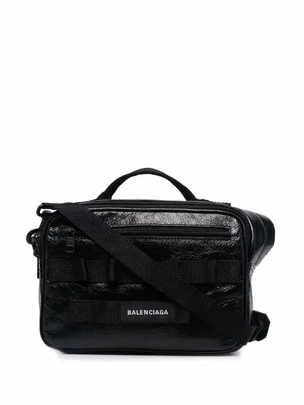 Balenciaga Army Pouch Shoulder Bag - Black | Editorialist