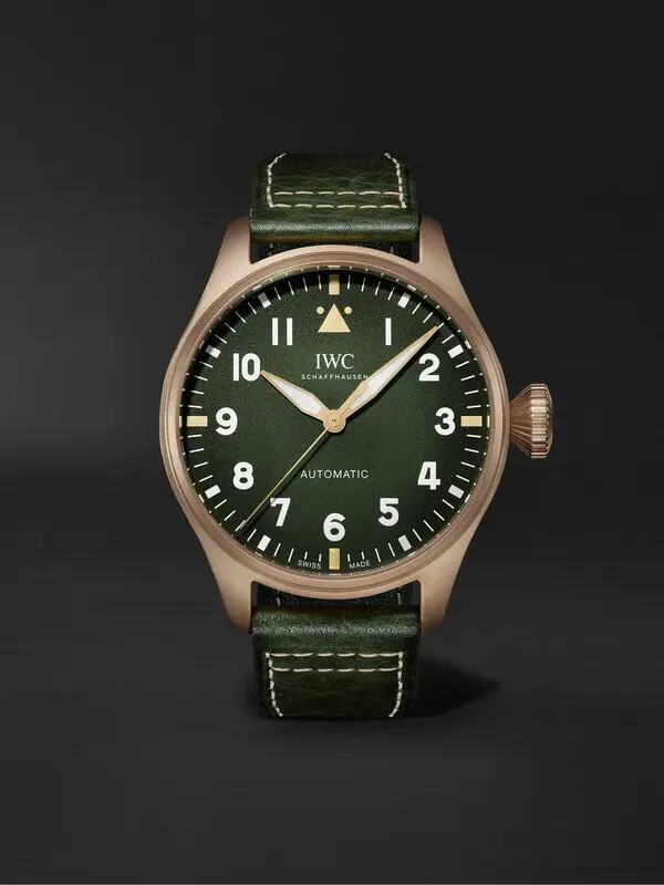 IWC SCHAFFHAUSEN Big Pilot's Spitfire Automatic 43mm Bronze And Leather Strap Watch
