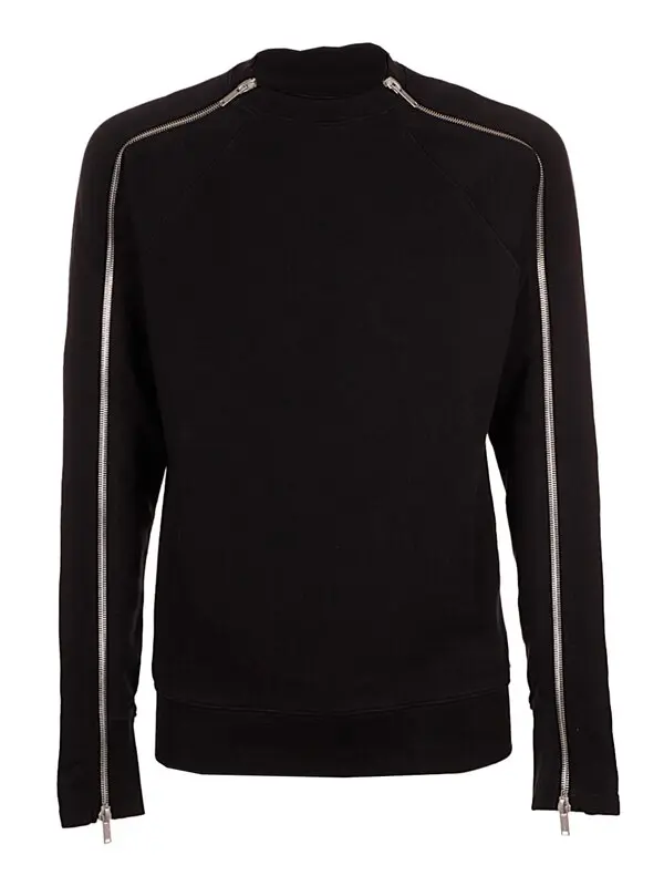 トップス HELIOT EMIL DOUBLE ZIP CREWNECK 21aw Heliot Emil Double Zip Crewneck - Blk01 | Editorialist