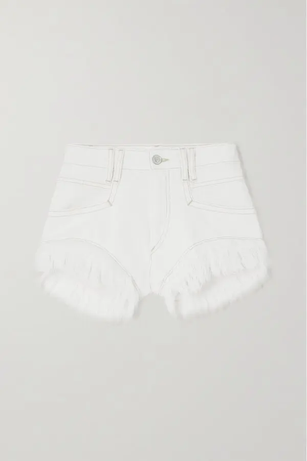 MARANT ETOILE Eneidao Denim Shorts - White