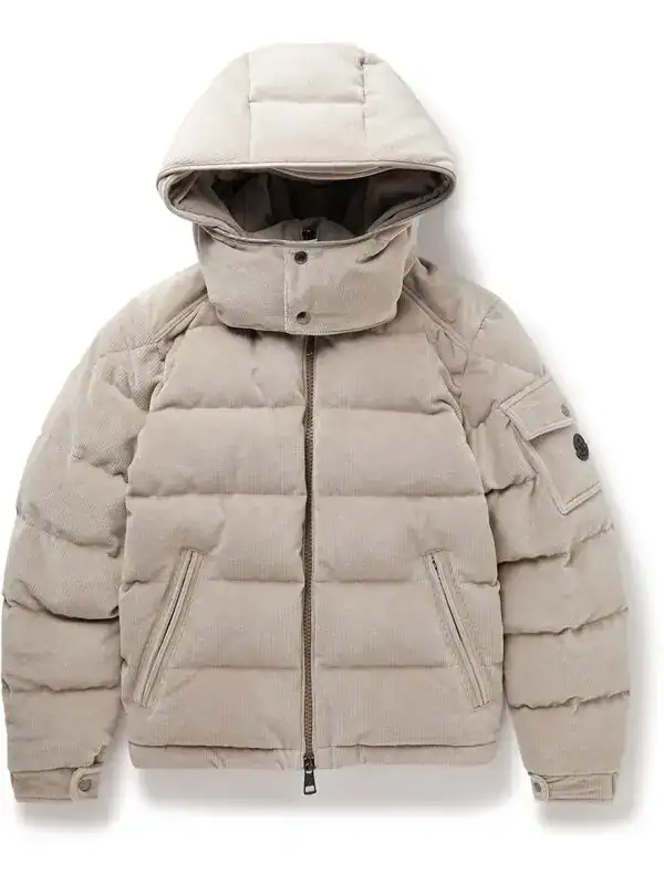 Moncler Maya Quilted Cotton-Blend Corduroy Hooded Down Jacket 4 