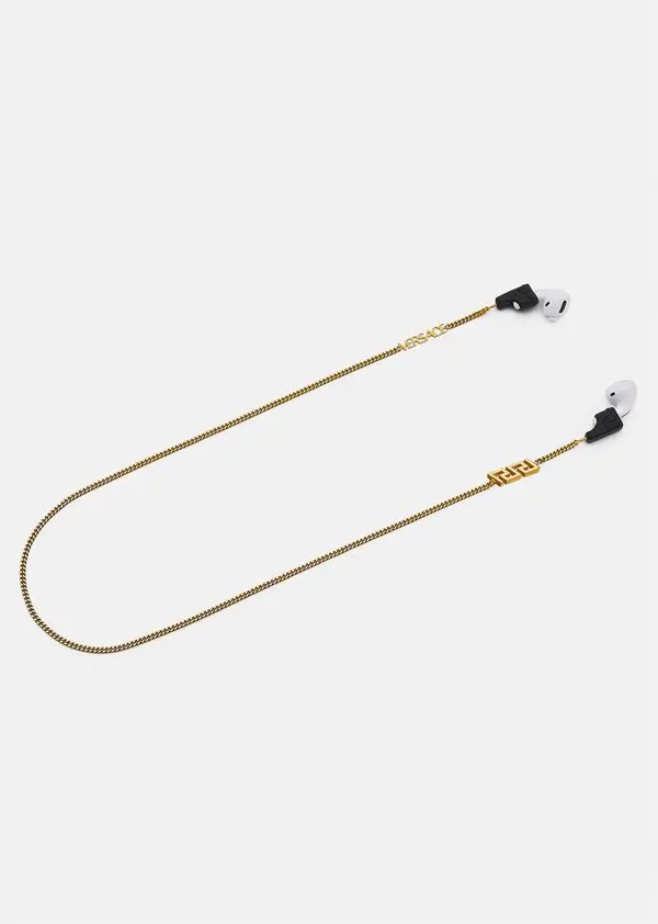 Versace Greca Wireless Headphone Chain - Black | Editorialist
