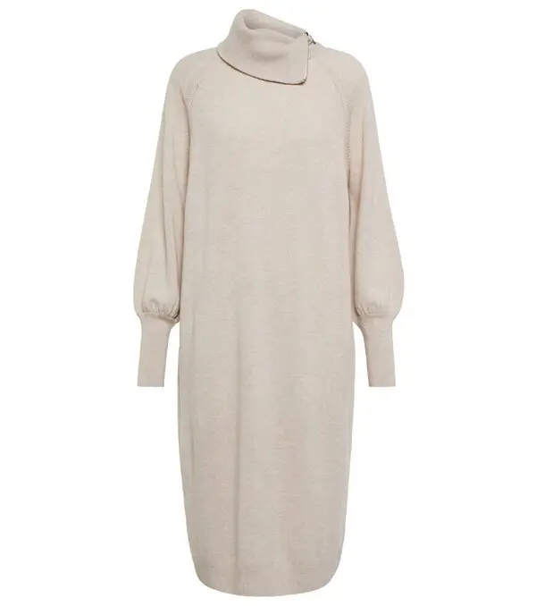 Buy Bogner Colleen Wool And Cashmere Midi Dress - Beige At 60% Off ...