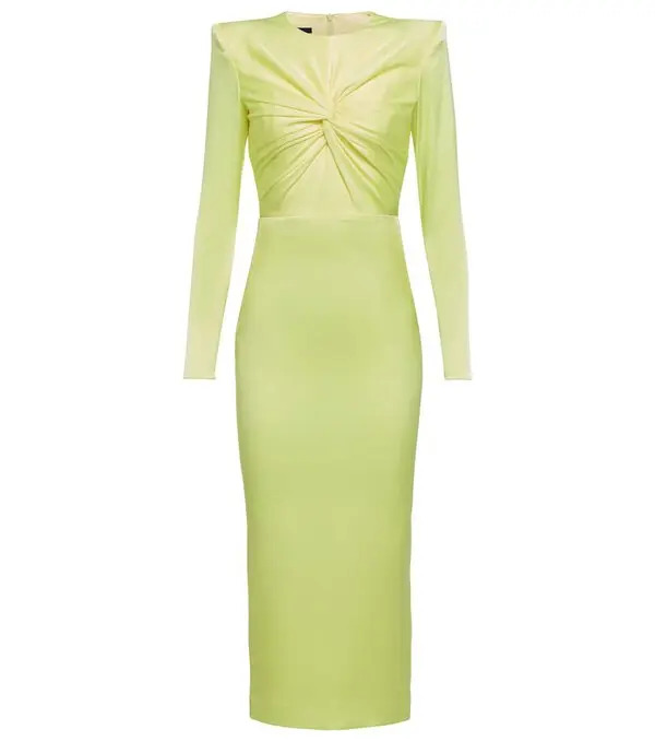 green emerald velvet dress Alex Perry Gown Lime