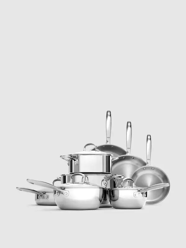 OXO 13-piece Stainless Steel Cookware Set - Black | Editorialist
