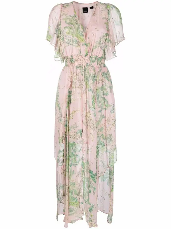 slim fit dress slacks Tea Party Paisley Cut Out Tie Back Maxi Dress ~ Green and Pink – The Halo  Bunny Boutique