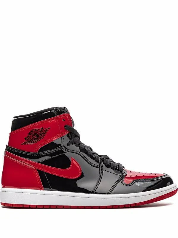 JORDAN Air 1 Retro High Og Patent Sneakers - Black