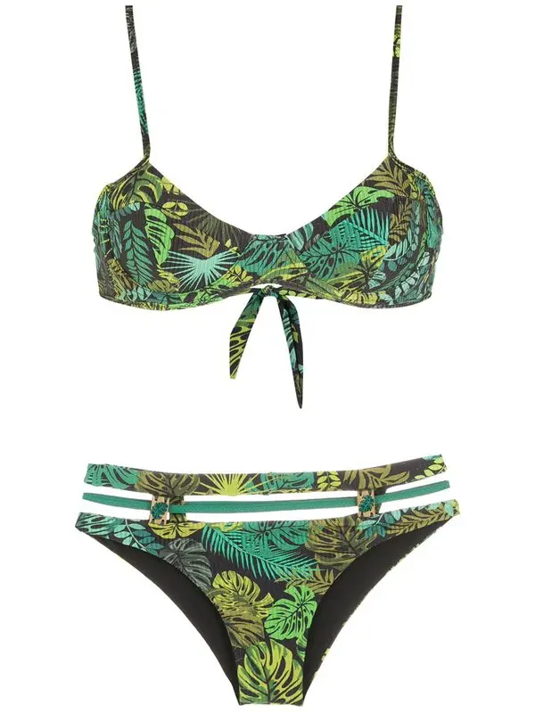 AMIR SLAMA Tropical Print Bikini
