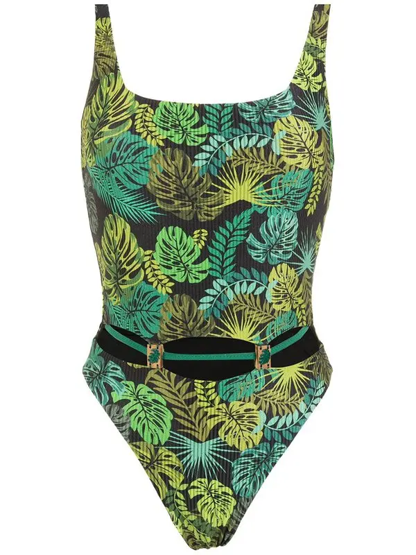 AMIR SLAMA Tropical Print Swimsuit