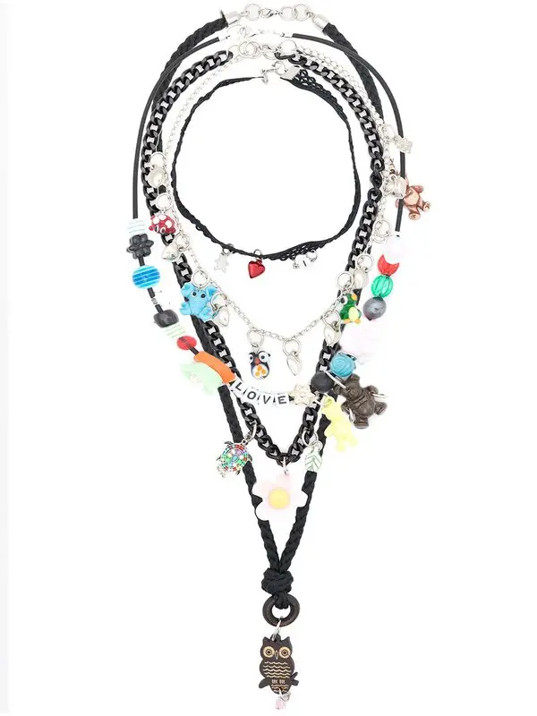 AMIR SLAMA Charm Necklace - Black