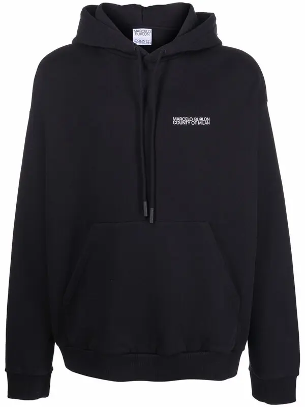 COUNTY OF MILAN Marcelo Burlon Cross-motif Hoodie - Black